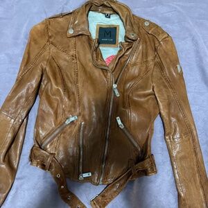 Mauritius | Jackets & Coats | Brown Mauritius Genuine Leather Jacket ...